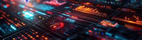 A Highresolution Image Of A Futuristic Digital Interface Featuring Various Data Visualizations