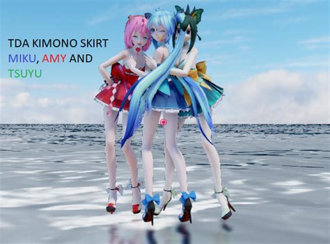Mmd Tda Kimono Skirt Miku Amy And Tsuyu By Sofisan08 On Deviantart