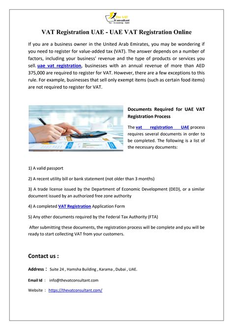 Vat Registration Uae By Vatconsultant21 Issuu