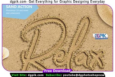 Sand Text Effect Photoshop Action Dgpik