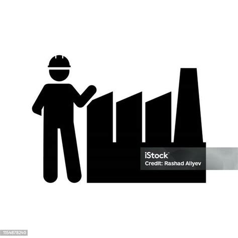 건물 공장 사람 작업 아이콘 제조 아이콘의 요소입니다 프리미엄 품질의 그래픽 디자인 아이콘입니다 웹사이트 웹 디자인에 대 한 표지판 및 기호 컬렉션 아이콘 개념에 대한 스톡