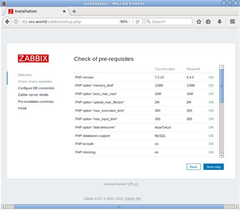 Centos 7 Zabbix 40 Initial Setup Server World