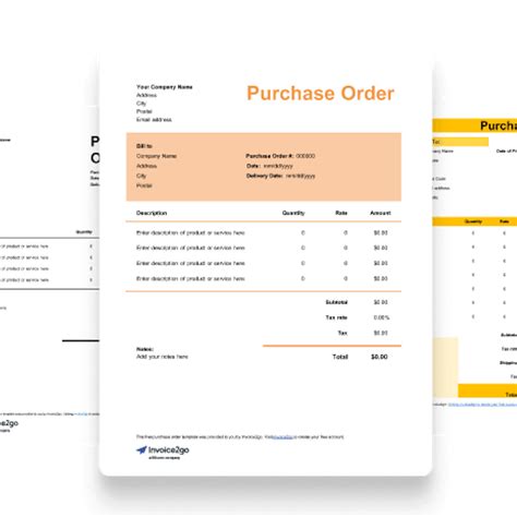 Free Purchase Order Template Make Your Own Purchase Order Forms Get Top Document Resources For