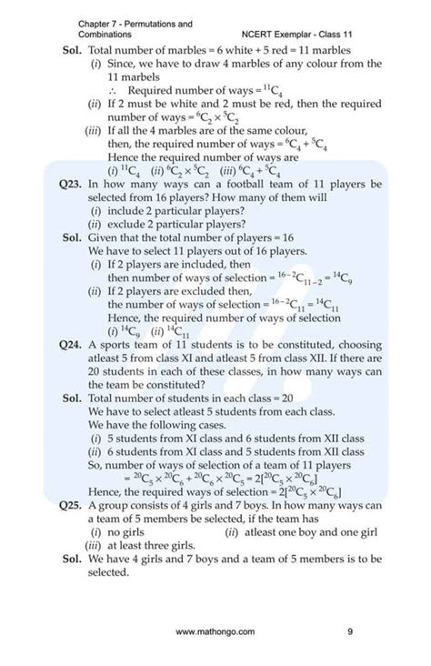 Ncert Exemplar For Class 11 Maths Chapter 7 Mathongo