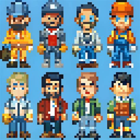 Video Game Characters Pixel Art Character Premium Ai Generated Image