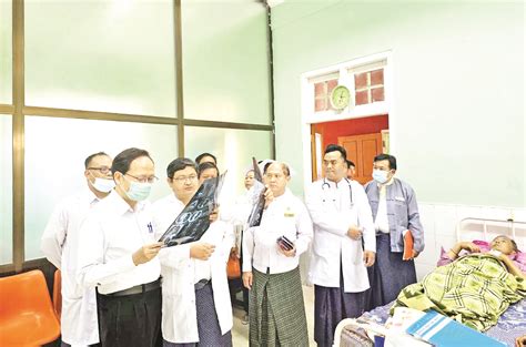 ပြည်ထောင်စုဝန်ကြီး ဒေါက်တာသက်ခိုင်ဝင်း ပြည်သူ့ဆေးရုံကြီး ပြင်ဦးလွင်မ