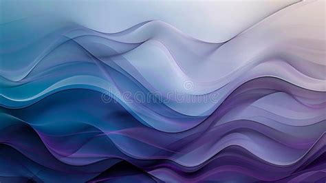 Abstract Wave Patterns In Gradient Shades Of Blue And Purple