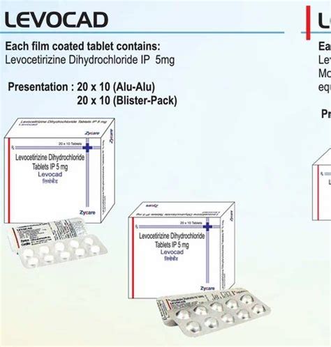 Levocad Tablet 5 Mg At ₹ 968box In Kanpur Id 2854922819233