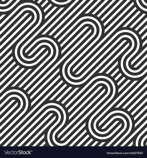 Seamless Linear Geometric Minimalistic Pattern Vector Image