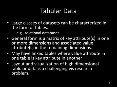 Ppt Visualizing Tabular Data Powerpoint Presentation Free Download