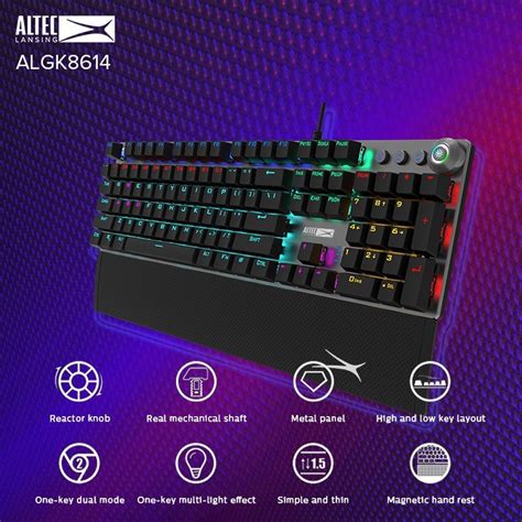 Jual KEYBOARD GAMING ALGK8614ALTEC LANSING MECHANICAL FIGHTER USB WIRED RGB Shopee Indonesia