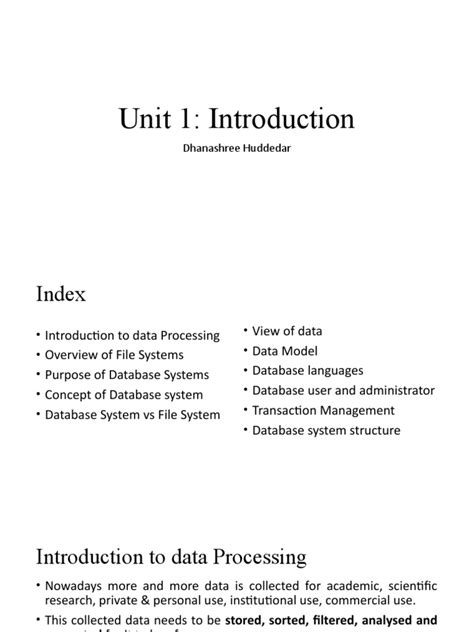 unit 1 introduction dhanashree huddedar pdf databases relational database