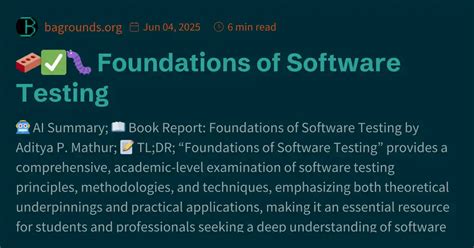 🧱 🐛 Foundations Of Software Testing