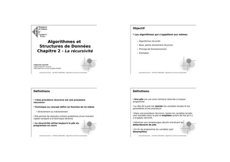 Algorithmes et Structures de Données