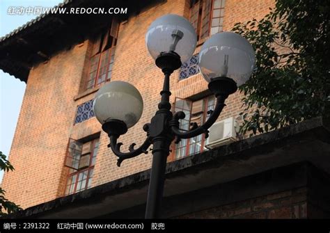 玻璃罩路灯特写高清图片下载 红动中国