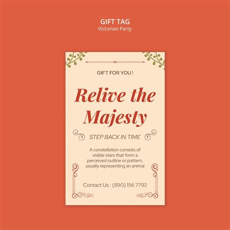 Diseño De Plantillas De Tarjetas De Regalo Victorianas Para Fiestas