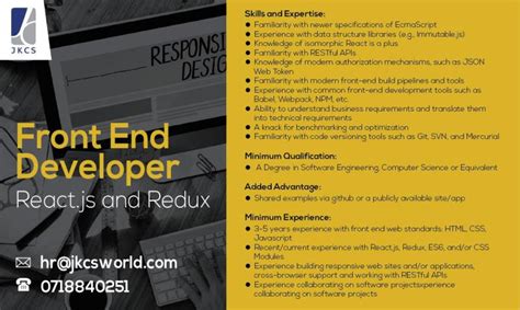 Ramesh24inc And Company On Linkedin We Are Hiring Front End Developer Reactjs And Redux