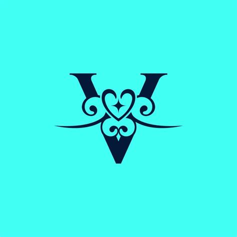 뷰티 퀸 로얄 골드 로고 디자인 문자 V 프리미엄 벡터