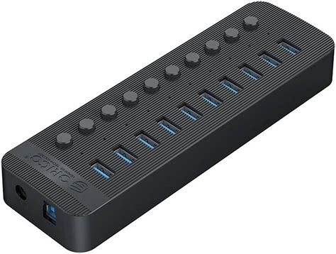 Orico Powered Usb Hub 10 Ports 48w Usb 3 0 Data Hub With Individual On Off Switches And 12v 4a