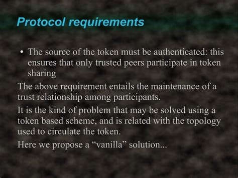 design of a secure token passing protocol ppt