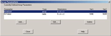 Array Parameters