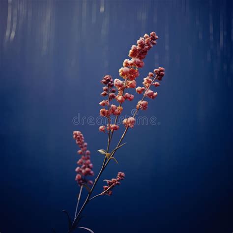 Soft Natural Evening Light On A Single Statice Flower Stock