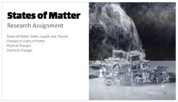Google Slides States Of Matter Research Assignment By Bruce Teacher