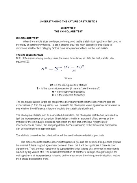 Chapter 9 Chi Square Test Pdf Chi Squared Test Statistical Hypothesis Testing
