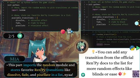Master Random Transitions In Renpy With Python By Discover With Mia