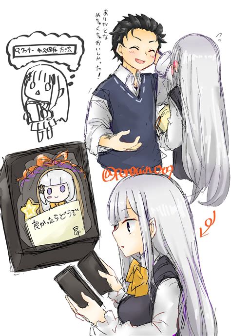 Natsuki Subaru And Satella Rezero Kara Hajimeru Isekai Seikatsu