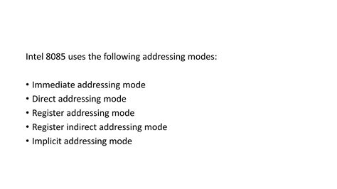 3 Addressing Modes In 8085 Microprocessorpptx Operating Systems Computer Software And