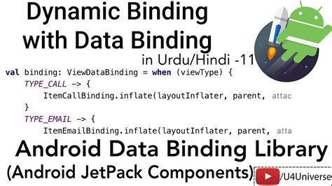 Android Data Binding 11 DynamicBinding With Data Binding Binding