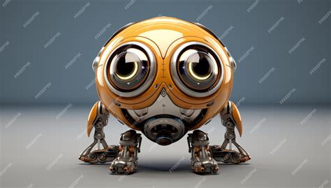 Un Pequeño Robot Esférico Con Grandes Ojos Expresivos Y Una Sonrisa Amistosa Que Podía Rodar