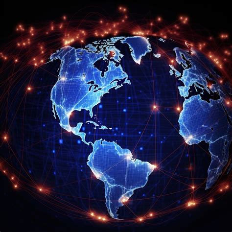 Modern Conceptual Graphic World Map Premium Ai Generated Image