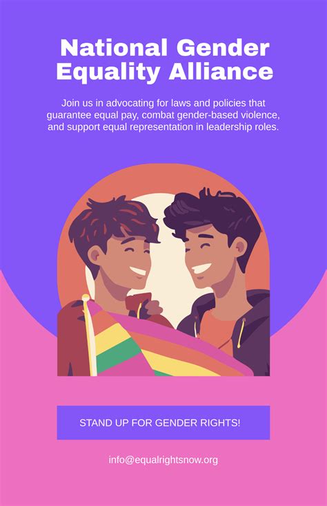 Free Gender Equality Poster Templates Editable And Printable