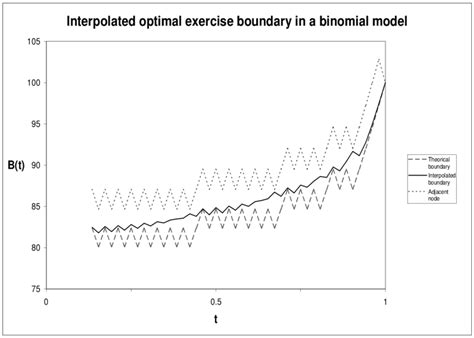 Theoretical And Interpolated Optimal Exercise Boundaries In The Crr