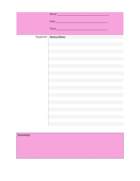 36 Cornell Notes Templates Examples Word PDF Template Lab