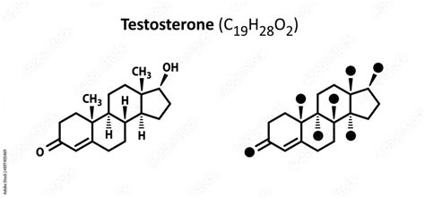Testosterone Structure C19h28o2 Sex Hormone Formula Chemical Structure