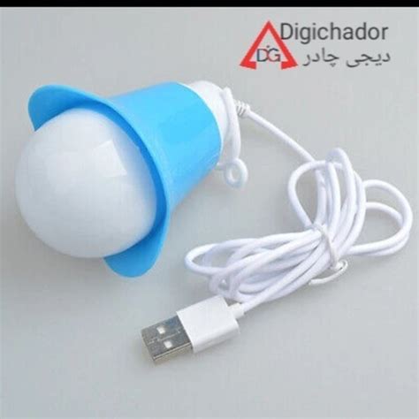 خرید و قیمت چراغ آویز اضطراری Led Usb مدل گل سیم دار 5 وات آبی دیجی