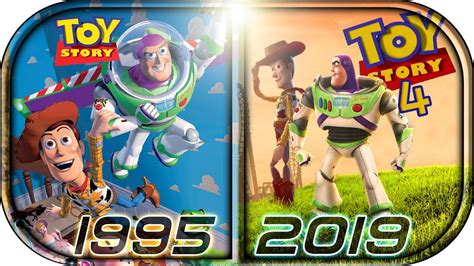 Evolution Of Toy Story Movies Ads Cartoons 1995 2019🙉 Toy Story 4