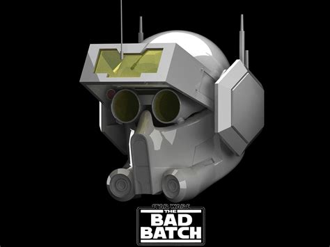 Archivo D TECH HELMET Bad Batch Star WarsPlan de impresión en D para descargarCults