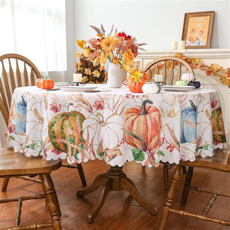 Fall Tablecloth Fall Decorations For Home Waterproof Pumpkin Decor