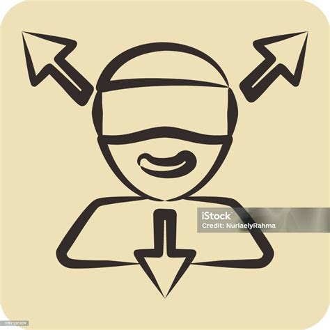 아이콘 가상 현실 3d 시각화 기호와 관련이 있습니다 손으로 그린 스타일입니다 심플한 디자인 편집 가능 간단한 일러스트레이션 3차원 형태에 대한 스톡 벡터 아트 및 기타