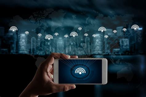 Internet Iot Man Use Smartphone Internet Of Things Technology Stock Photo Image Of Concept