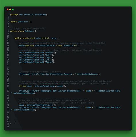 contoh program queue java wulan tugas