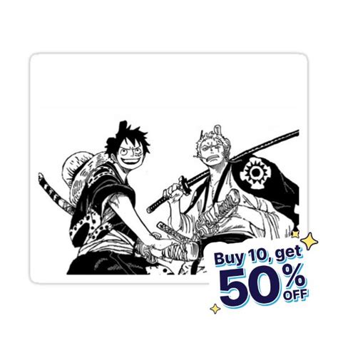 Luffy And Zoro Sticker For Sale By Sueyothr Luffy Stickers Sticker Collection
