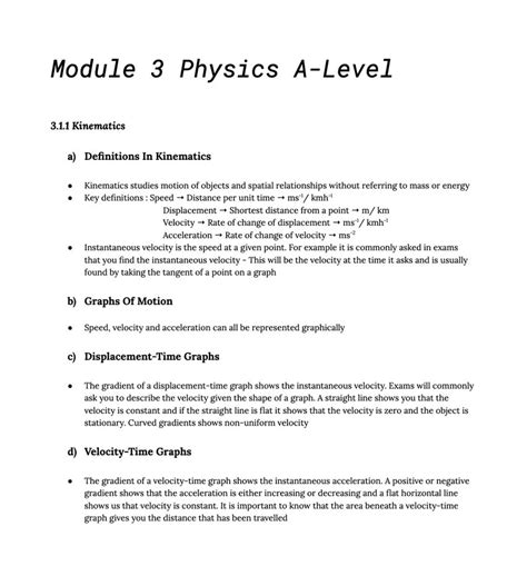 Ocr A Level Physics Module 3 Notes Etsy