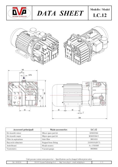 PDF DATA SHEET Modello Model LC Apply DATA SHEET Modello Model LC 12 I Dati Possono
