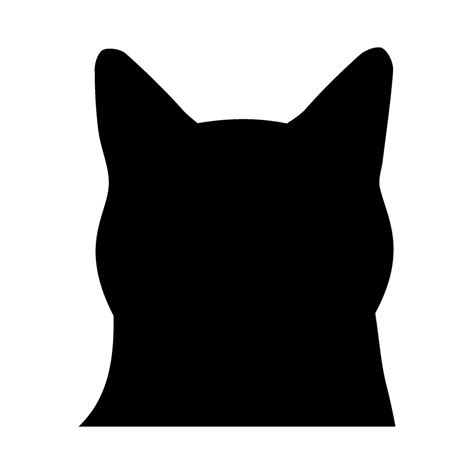 Cat Head Silhouette Illustration On Isolated Background 36273761 Vector