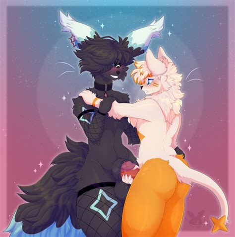 Rule 34 Animal Genitalia Anthro Blush Clothing Collar Docking Duo